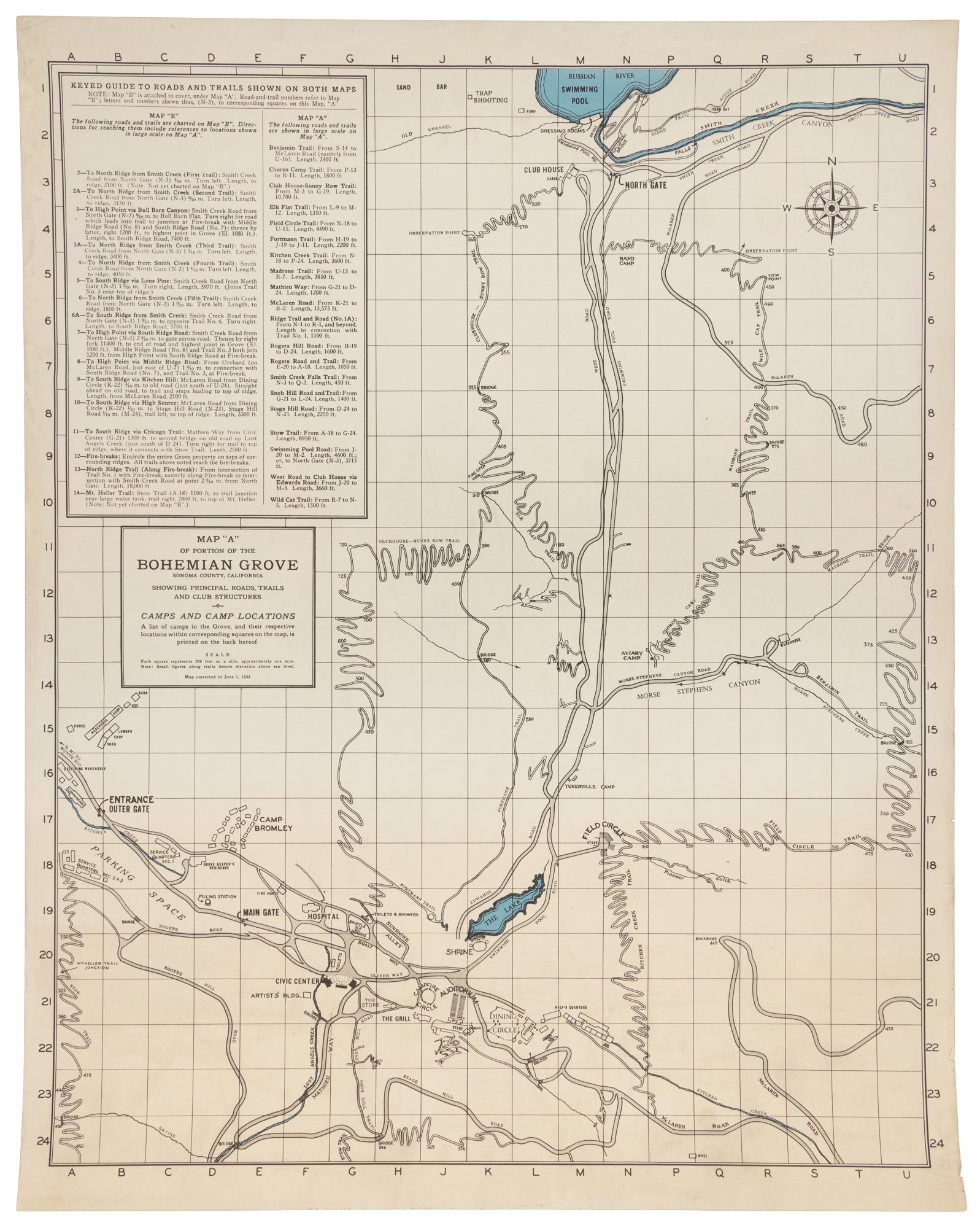 Map A of portion of the Bohemian Grove, Sonoma County, California ...