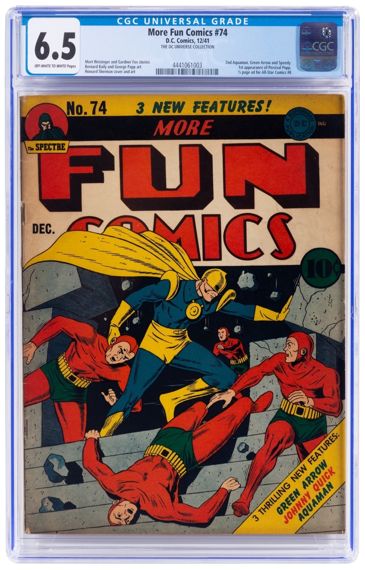 MORE FUN COMICS No. 74 * 2nd Appearance of Aquaman