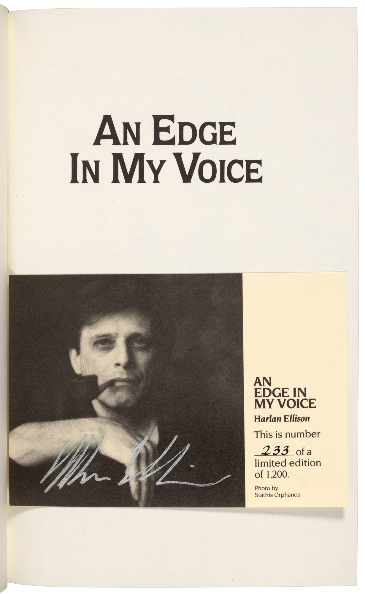 Six small press volumes by Harlan Ellison