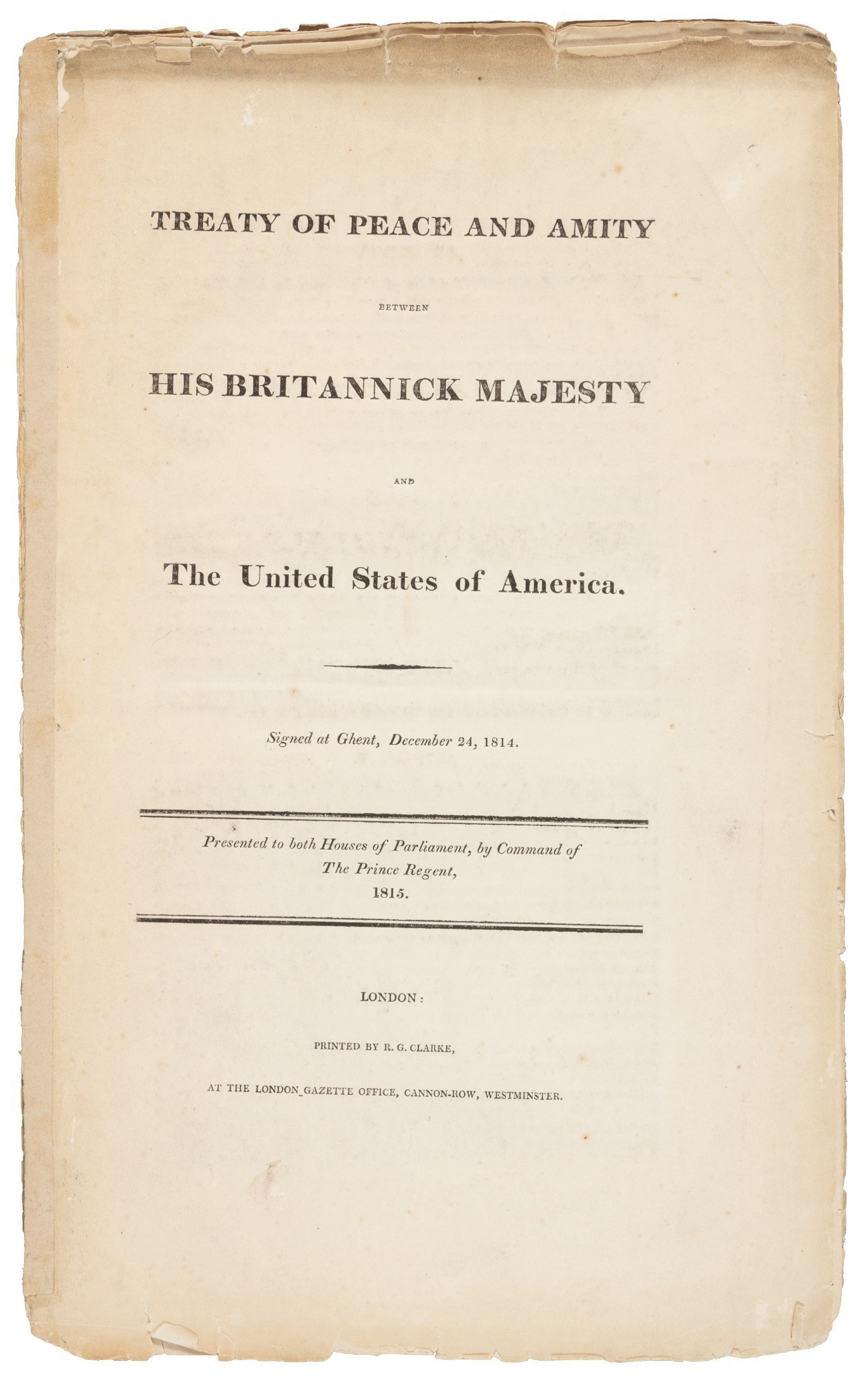 Treaty of peace and amity between His Britannick Majesty and the United ...