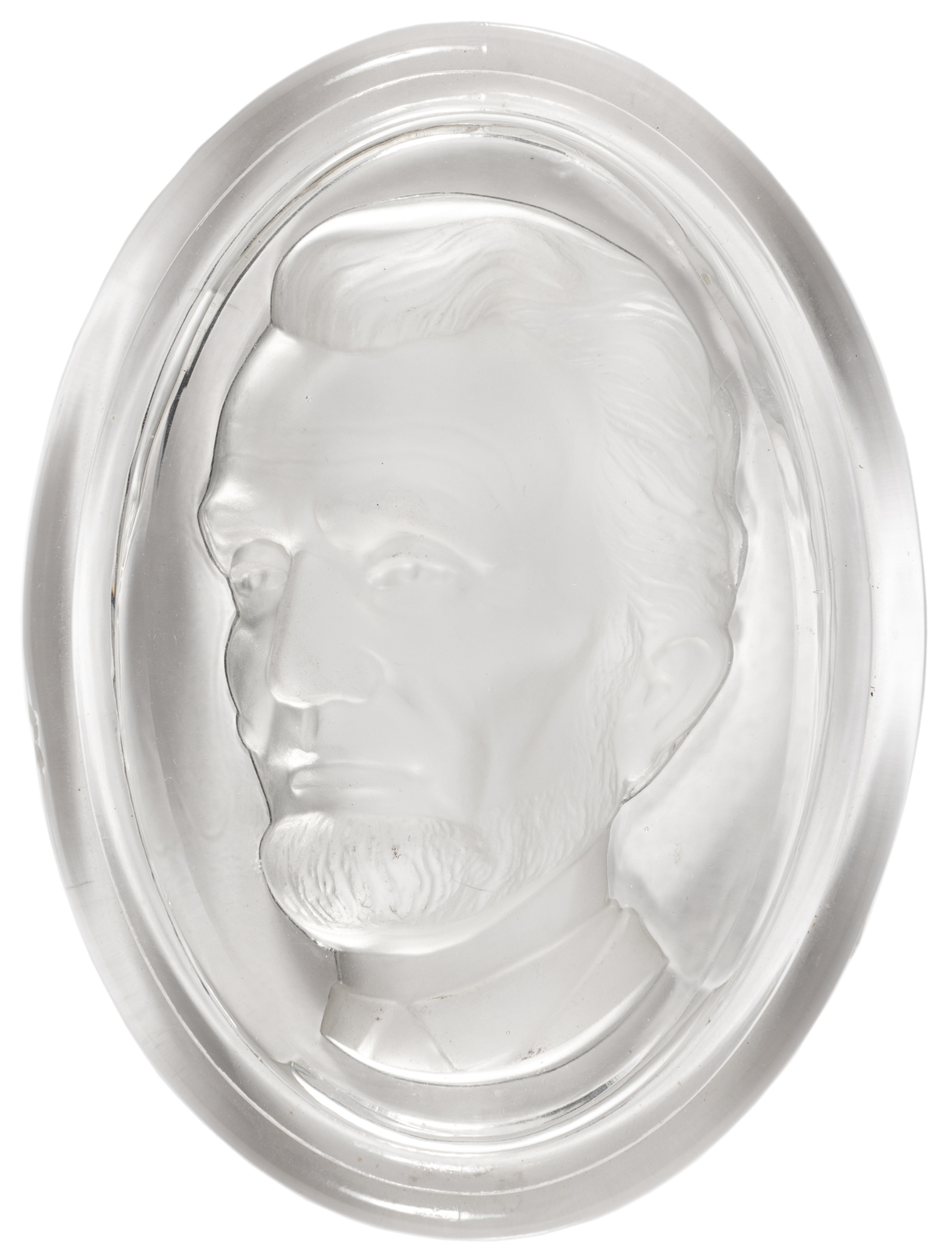 Glass portrait of Abraham Lincoln