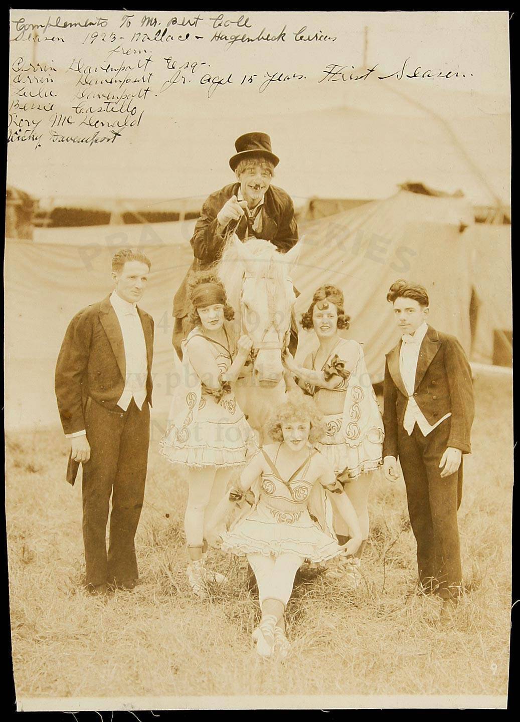 Large archive of circus photographs from the collection of Bert Cole
