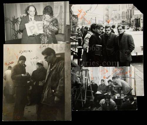 Four photographs of Gregory Corso and other Beat Authors