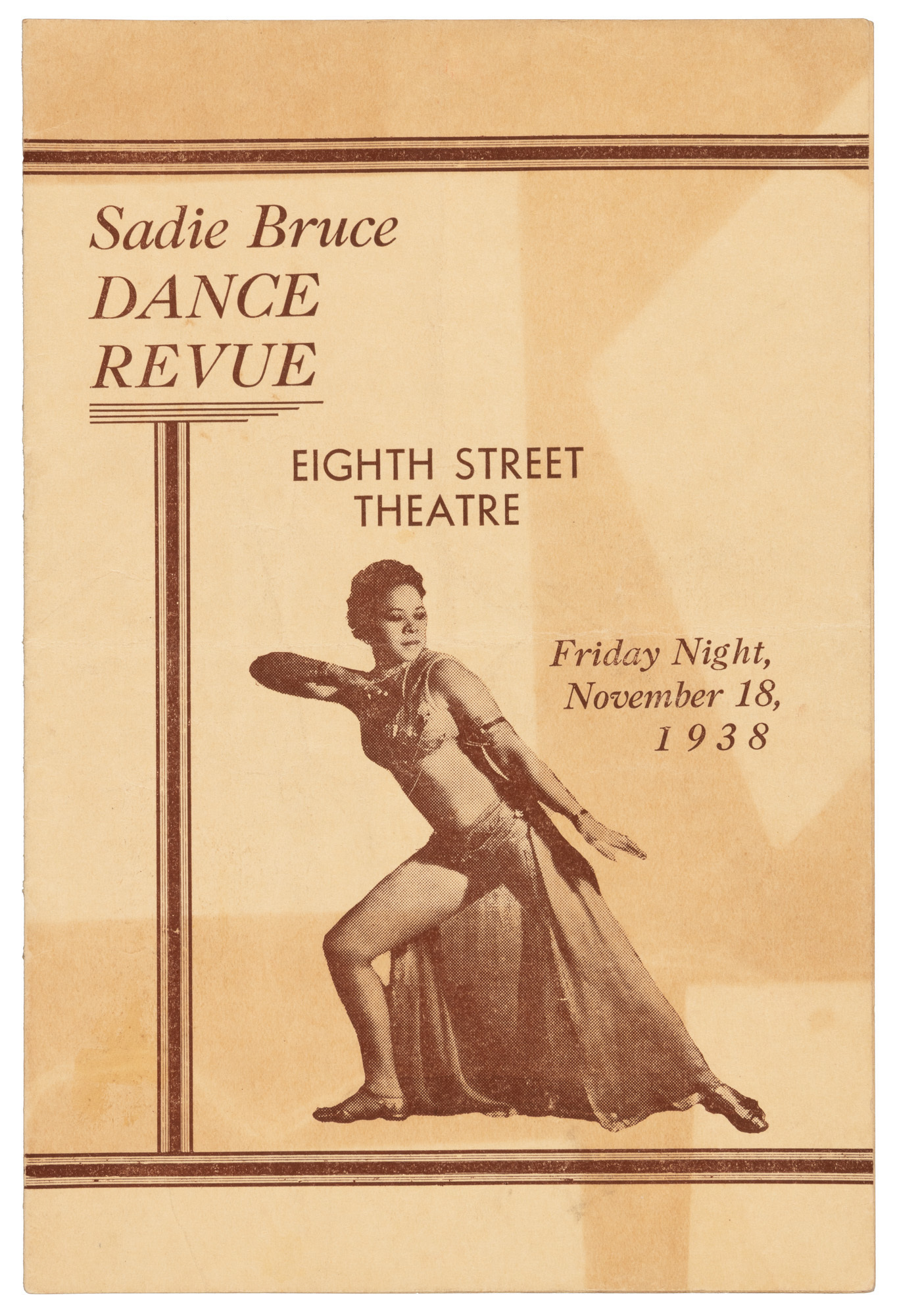 Sadie Bruce Dance Revue Program, Eighth Street Theatre
