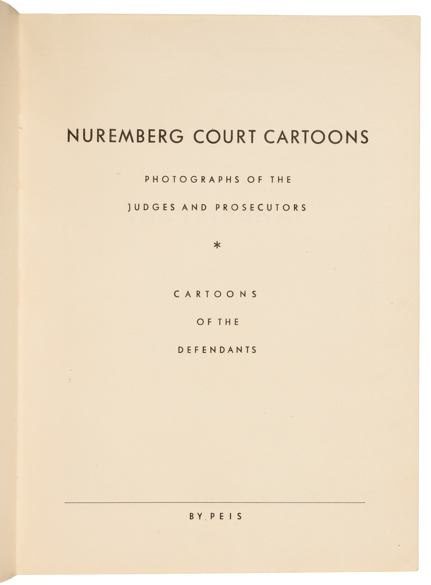 Nuremberg Court Cartoons: Photographs of the Judges and Prosecutors ...