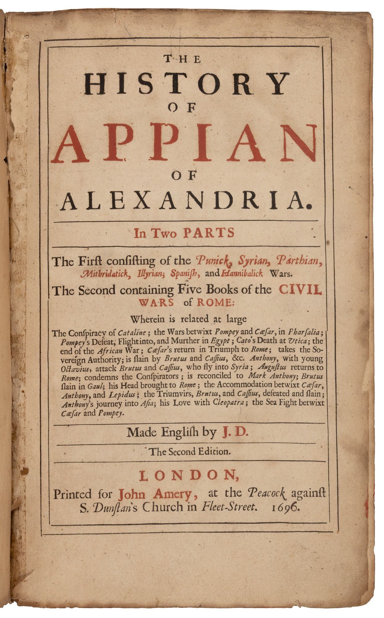 The History of Appian of Alexandria, in Two Parts