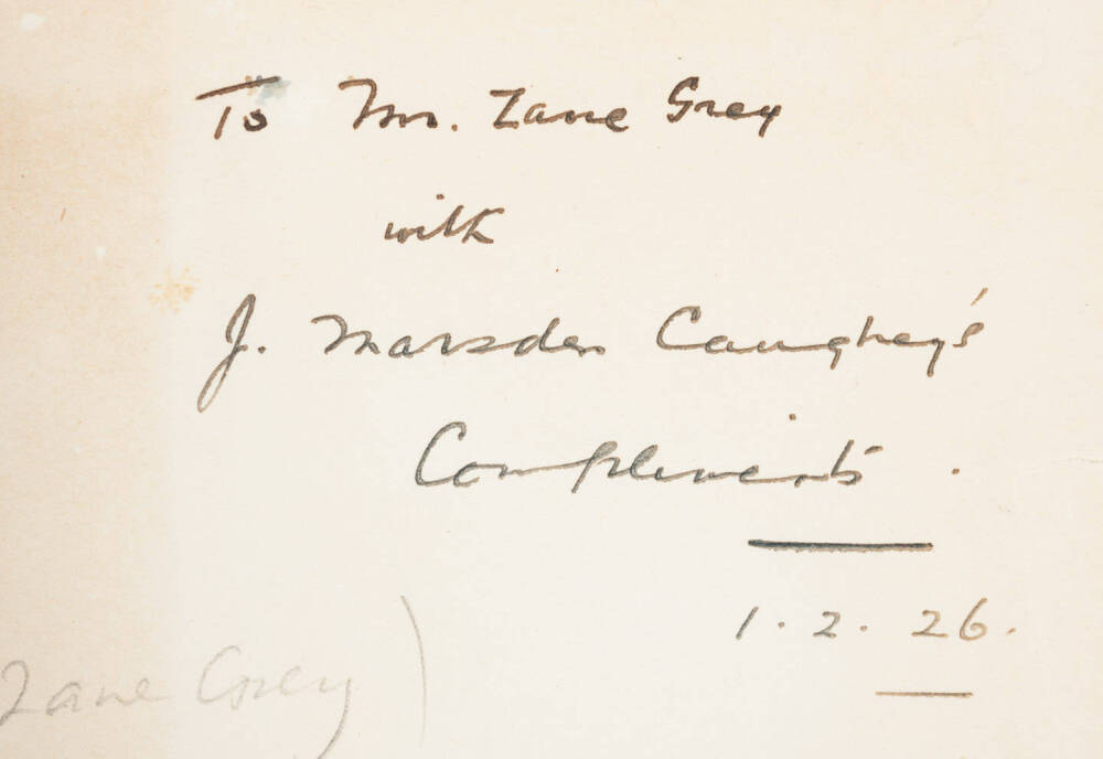 The Story of Aotea - inscribed to Mrs. Zane Grey
