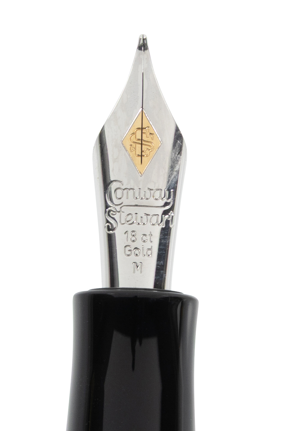 CONWAY STEWART: Lawyer Fountain Pen, Chased Black Hard Rubber, Sterling ...