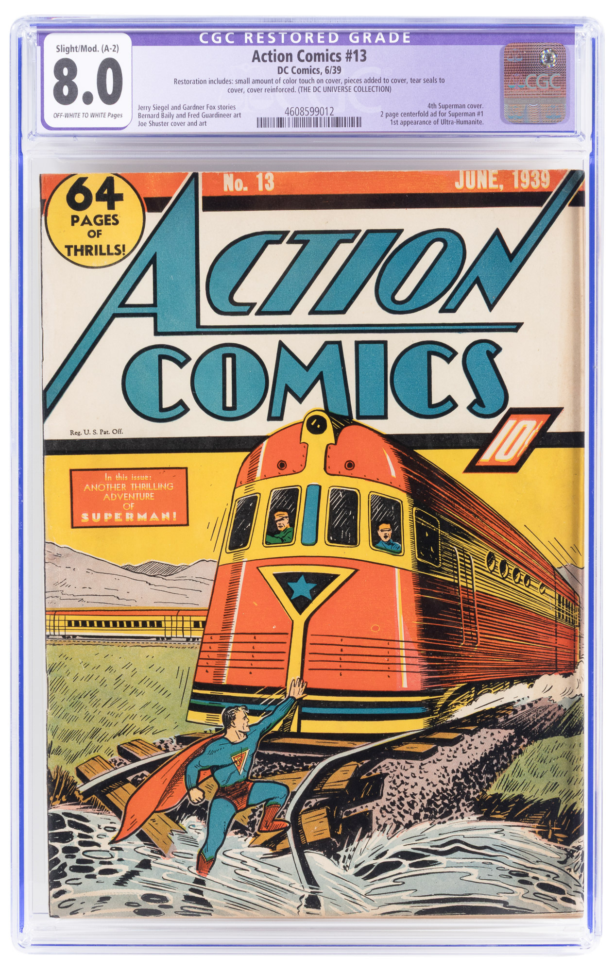 ACTION COMICS No. 13 * 1st Appearance: ULTRA-HUMANITE