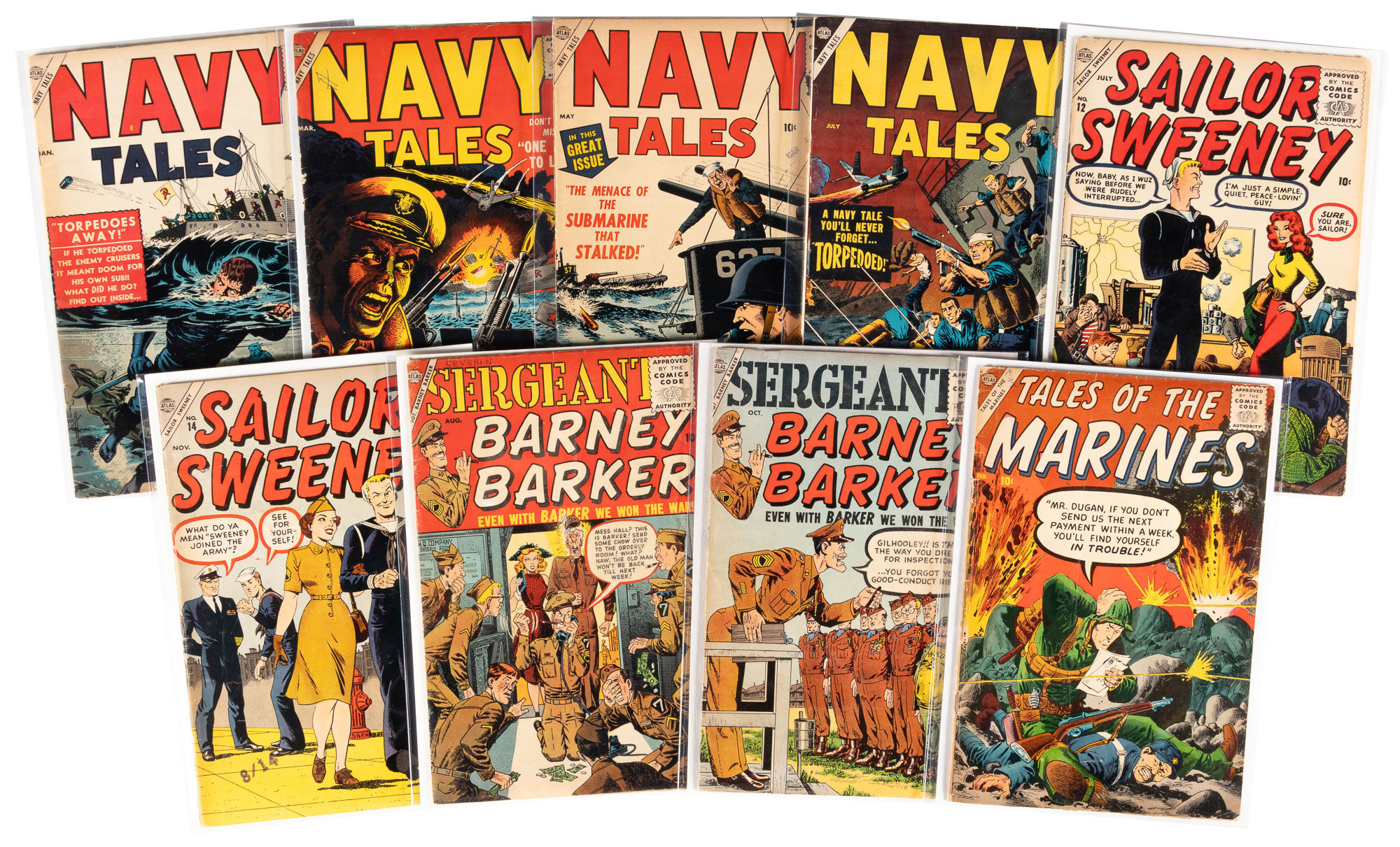 NAVY TALES Nos. 1-4 * SAILOR SWEENEY Nos. 12, 14 * SGT. BARNEY BARKER ...