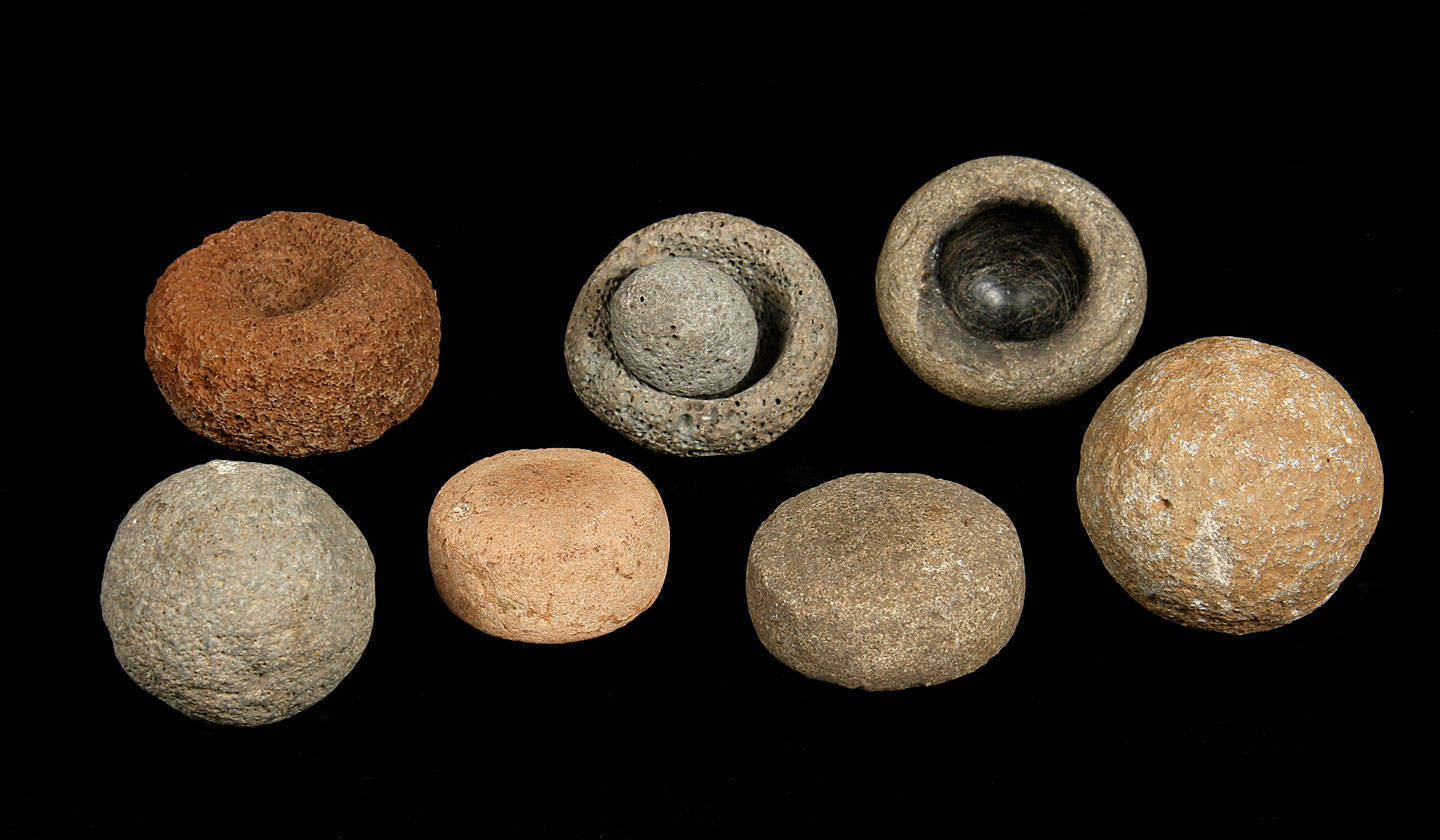 Lot of 22 Hawaiian stone artifacts, including some from the collection ...