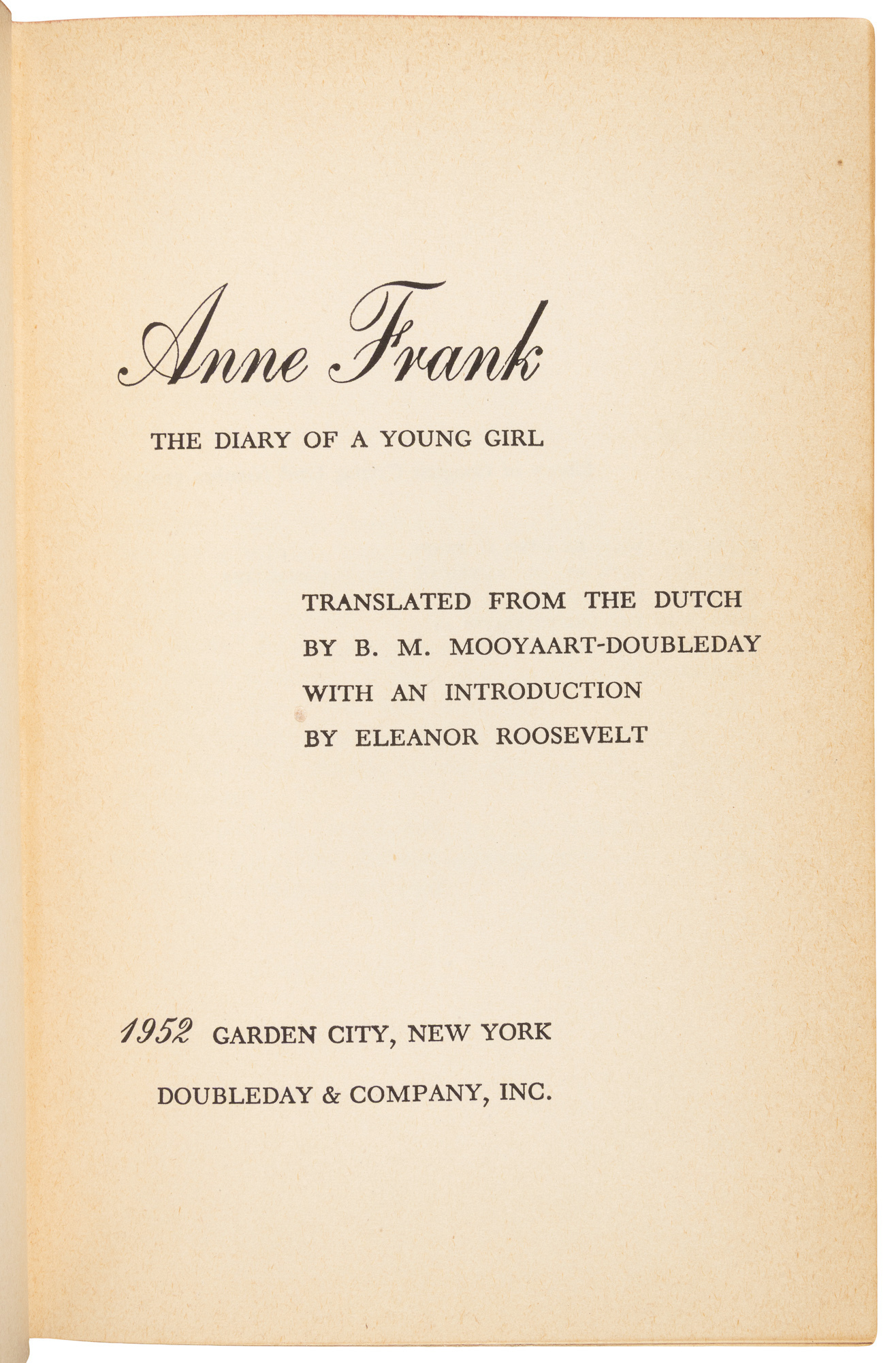 Anne Frank: The Diary of a Young Girl