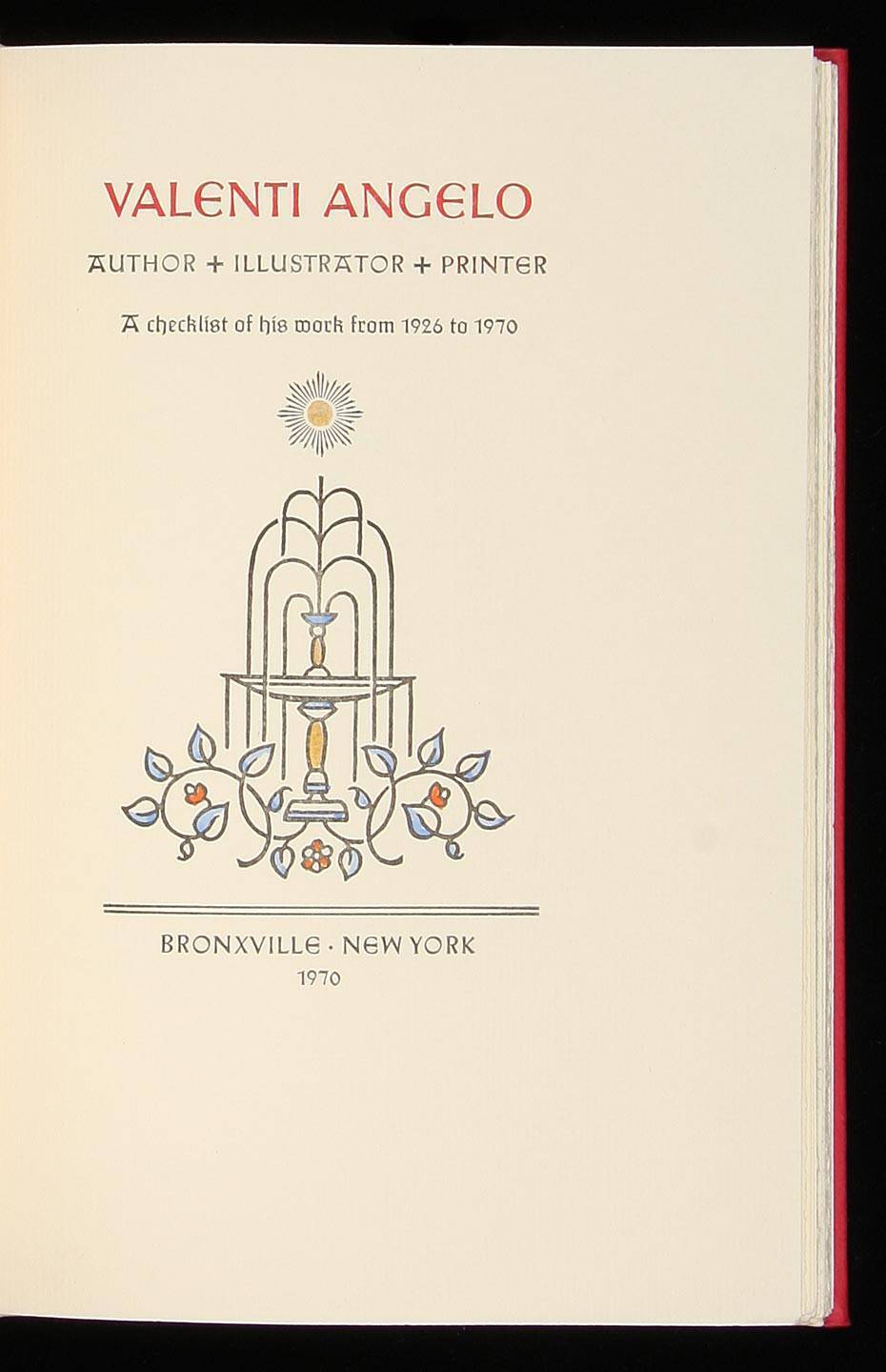 Valenti Angelo: Author Illustrator Printer. A Checklist of His Work ...