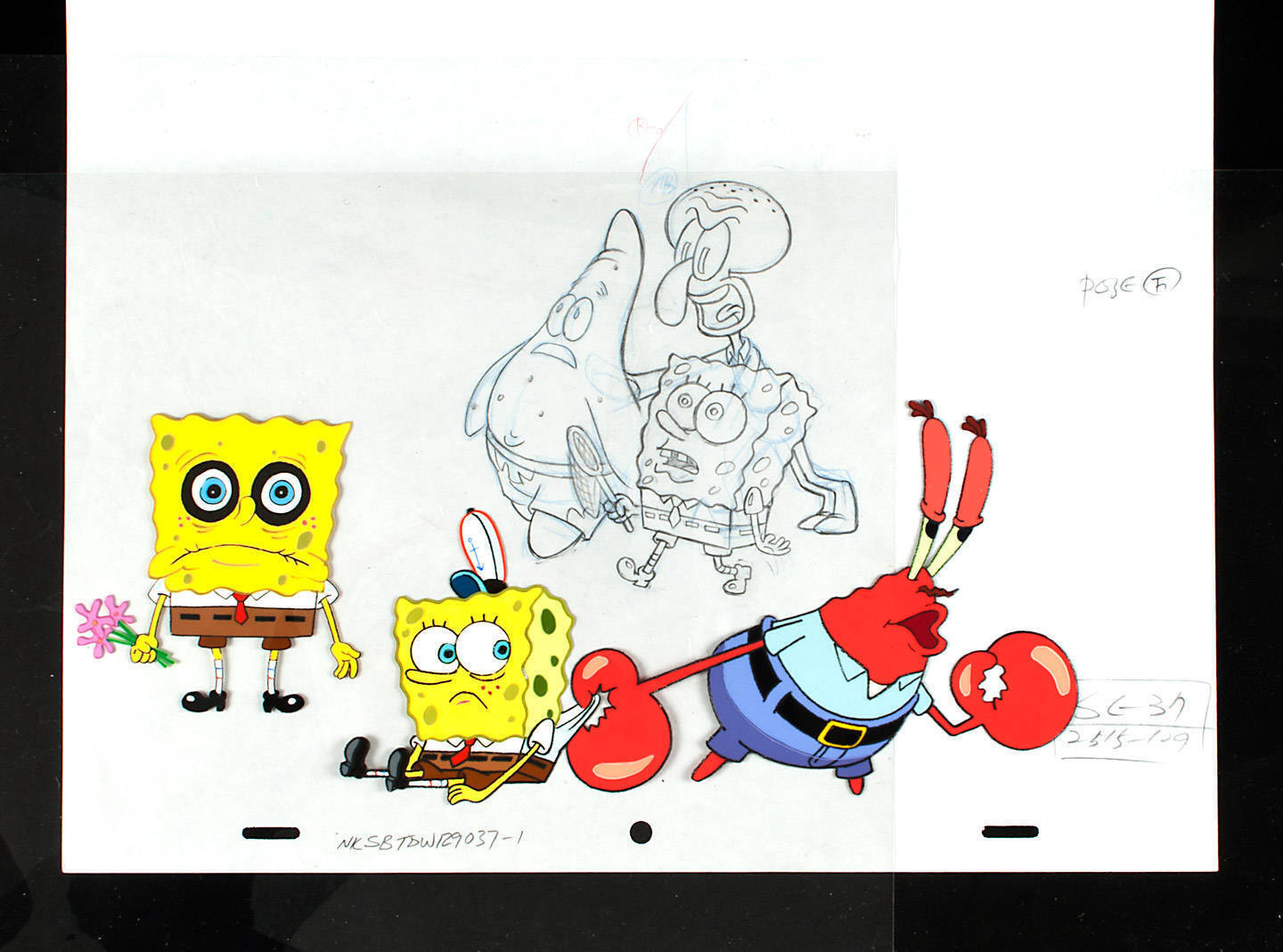 Spongebob Squarepants hand-painted animation cels