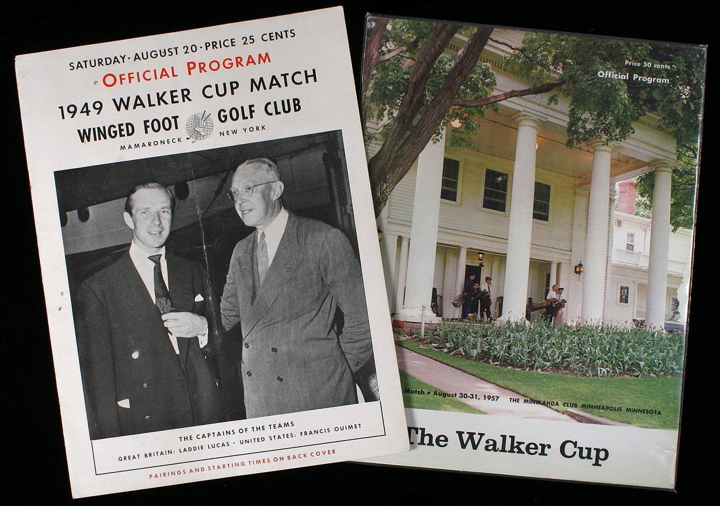 Set of 2 Walker Cup official souvenir programs