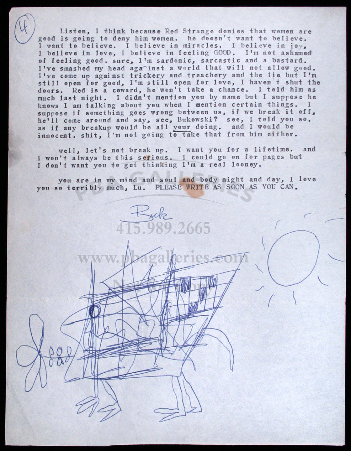 Bukowski’s unpublished love letters to Linda King (all that are known ...