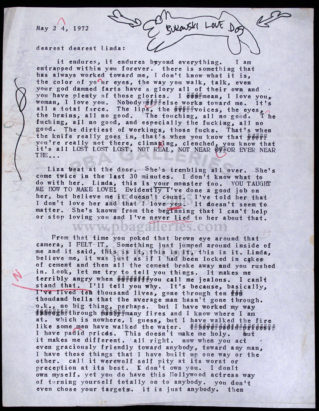 Bukowski’s unpublished love letters to Linda King (all that are known ...