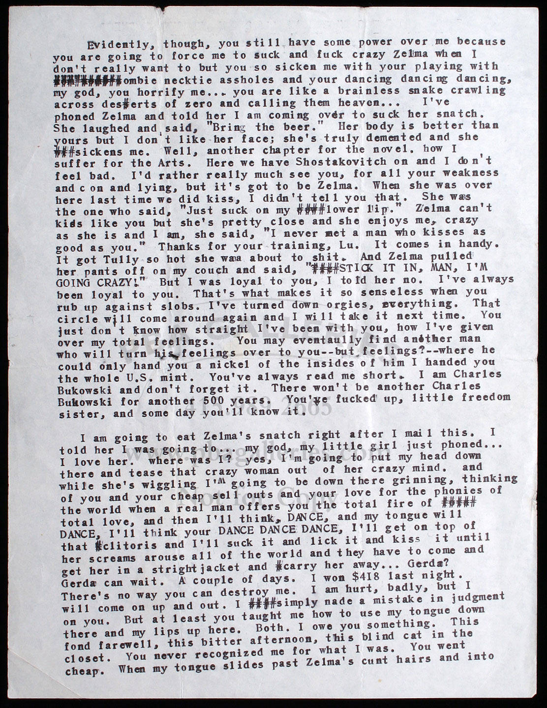 Bukowski’s unpublished love letters to Linda King (all that are known ...