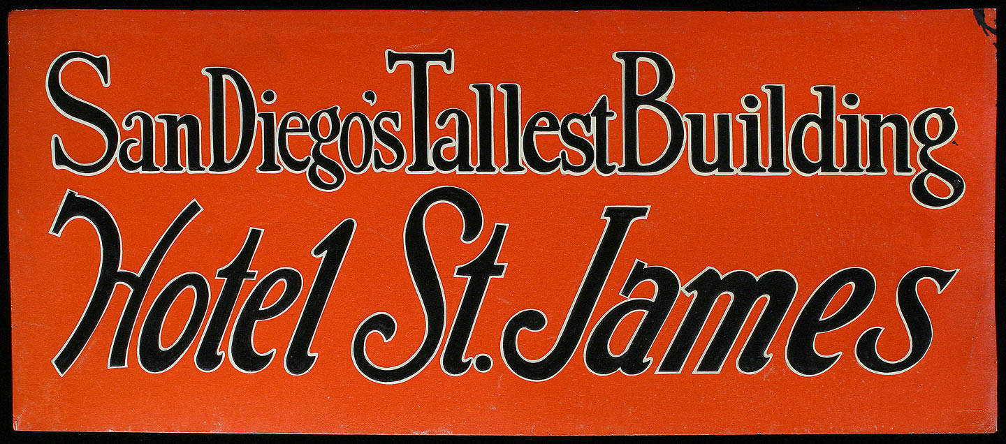 Hotel St. James Tin Advertising Sign